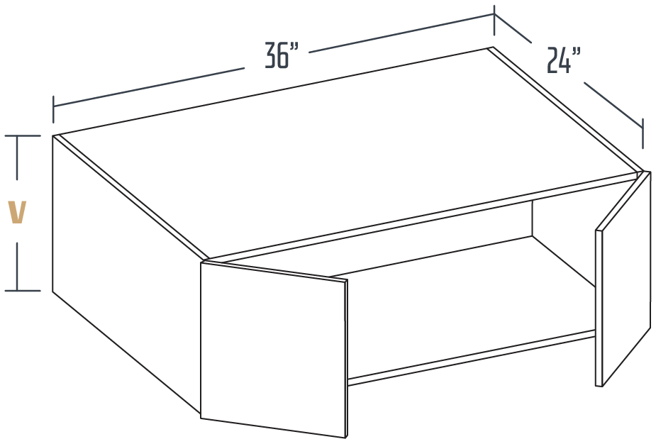 Product – 2 Door Upper Fridge – EuroSelect Cabinets